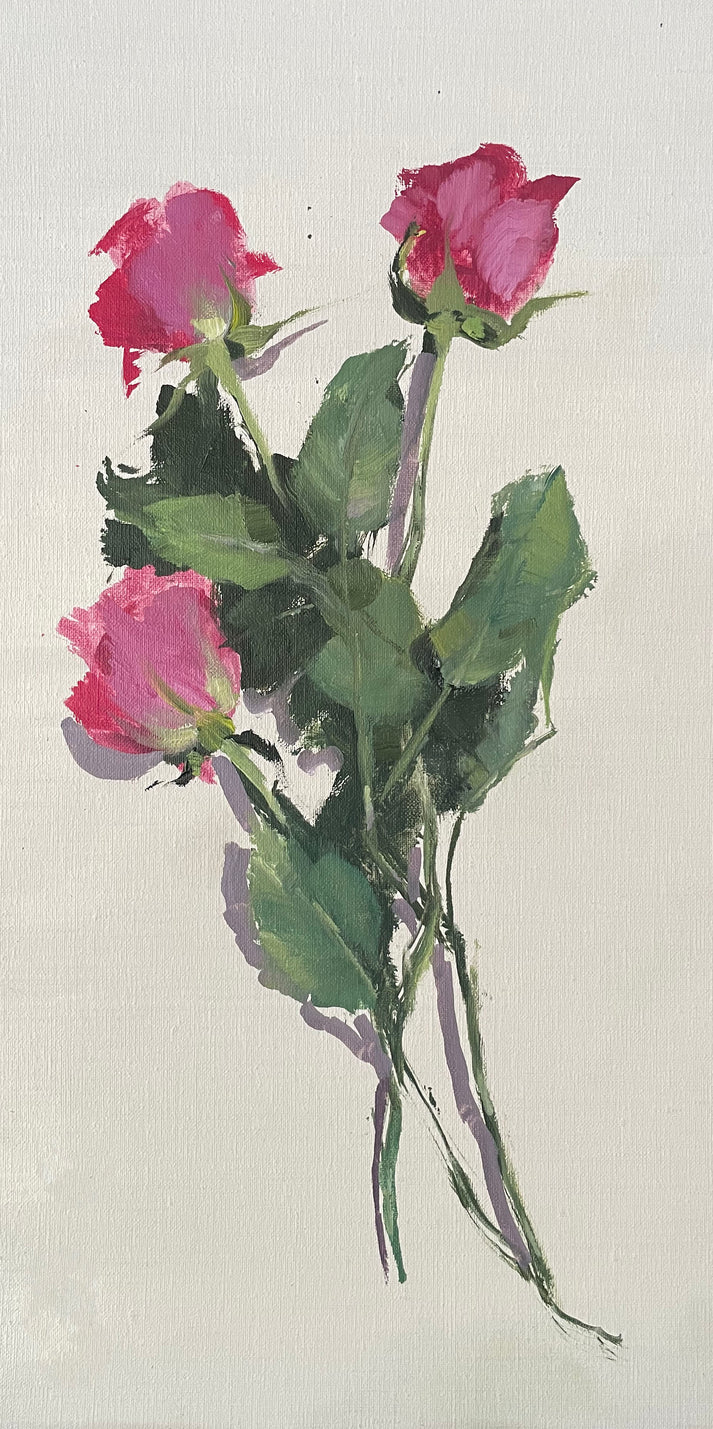 Pink roses – Jen Buckley Art