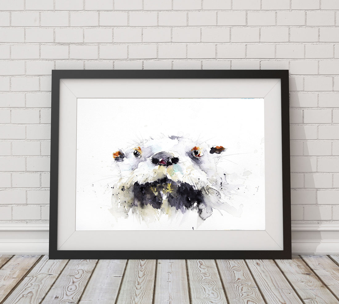 JEN BUCKLEY signed LIMITED EDITION PRINT of original OTTER painting ...
