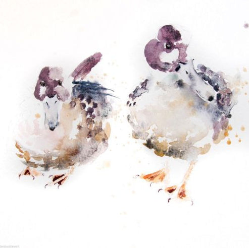 JEN BUCKLEY ART PRINT of my original Ducks watercolour 8x8 in – Jen ...