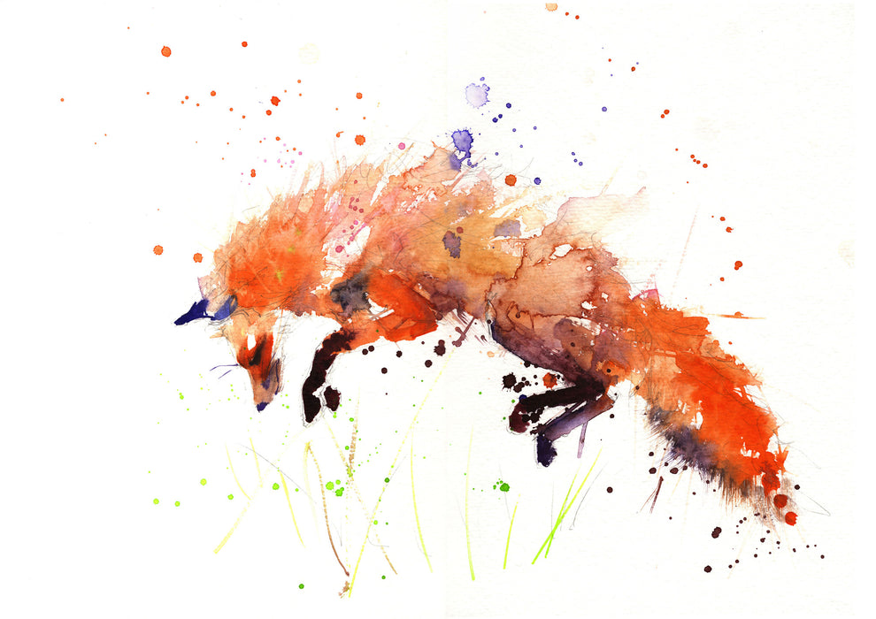LIMITED EDITON PRINT of my original RED FOX – Jen Buckley Art
