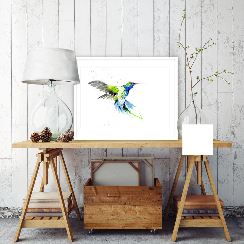 JEN BUCKLEY ART signed PRINT of my original HUMMINGBIRD watercolour ...