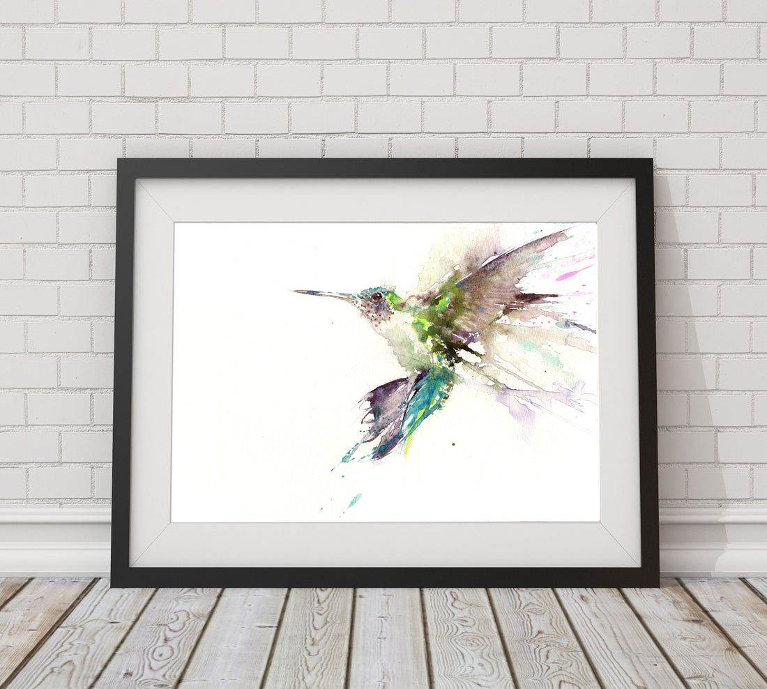 JEN BUCKLEY ART signed limited edition PRINT of my original HUMMINGBI ...
