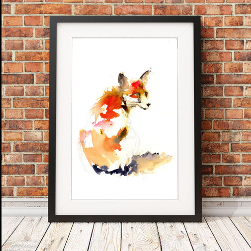 LIMITED EDITON PRINT 'sitting red fox' – Jen Buckley Art