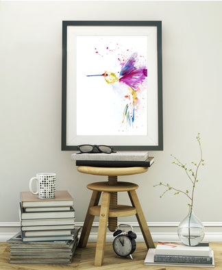 JEN BUCKLEY ART signed PRINT of my original HUMMINGBIRD watercolour ...