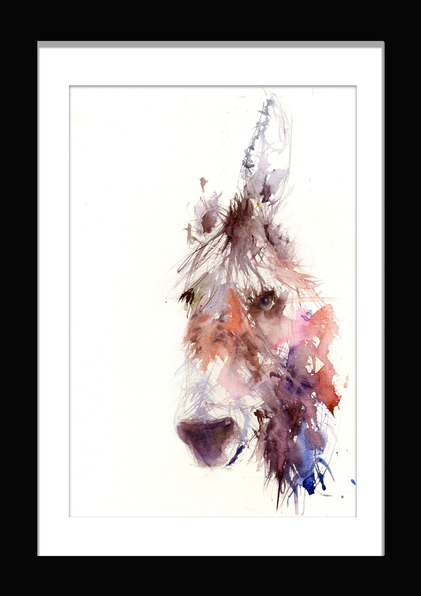 limited edition PRINT of my original DONKEY watercolour – Jen Buckley Art