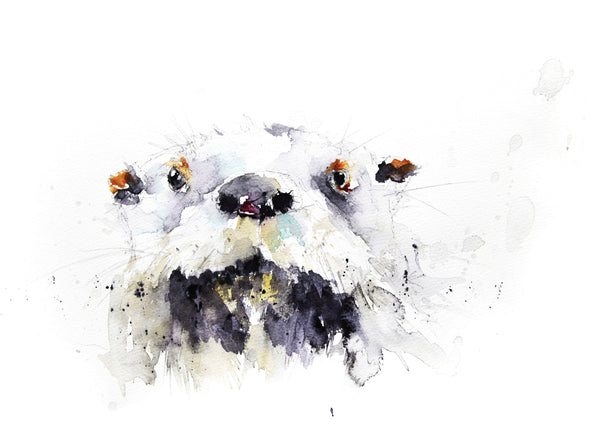 JEN BUCKLEY signed LIMITED EDITION PRINT of original OTTER painting ...